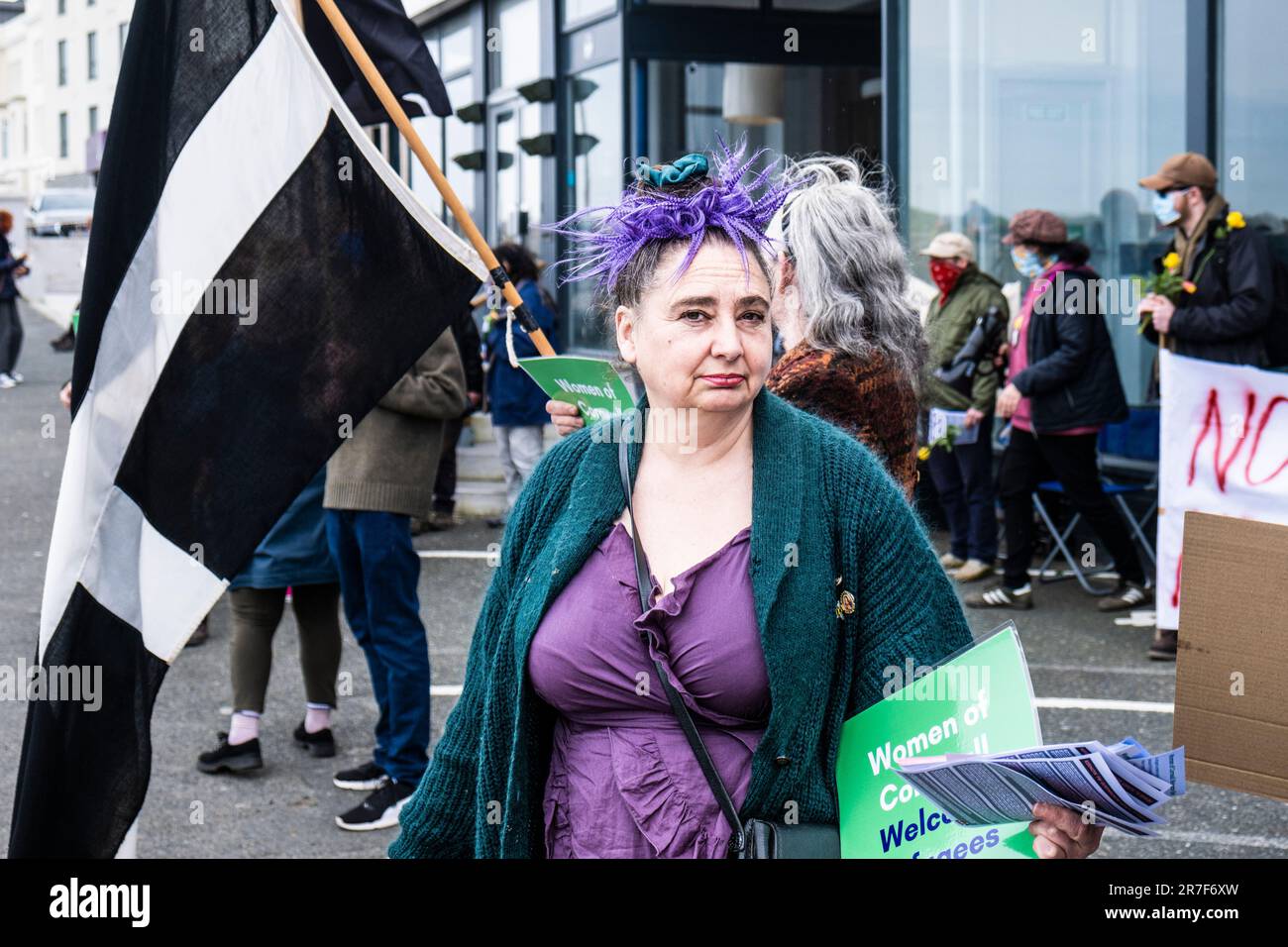 Female protester hi-res stock photography and images - Alamy