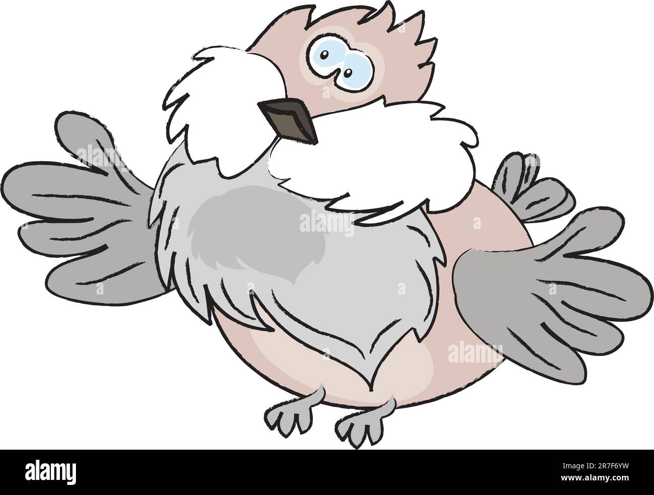 Cartoon Sparrow. Vector illustration on white background Stock Vector ...