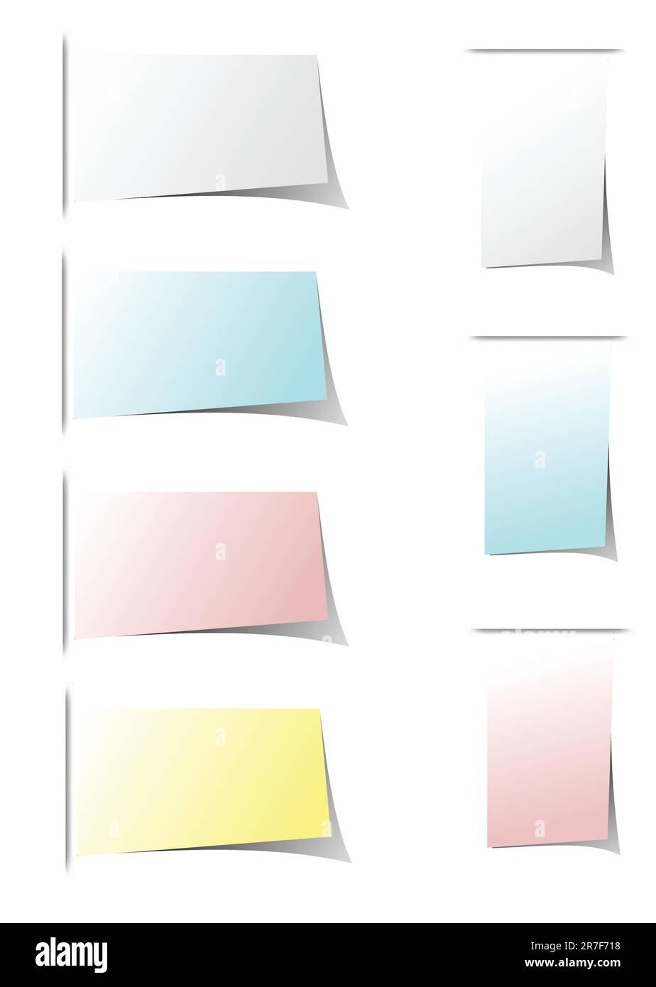 Realistic vector stickers with peeling corners. Vector illustration ...