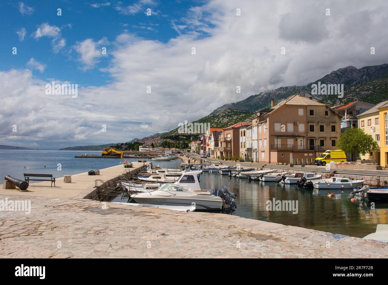 The village of Karlobag in Lika-Senj county on the Adriatic coast of ...