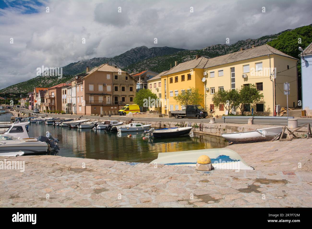 The village of Karlobag in Lika-Senj county on the Adriatic coast of ...
