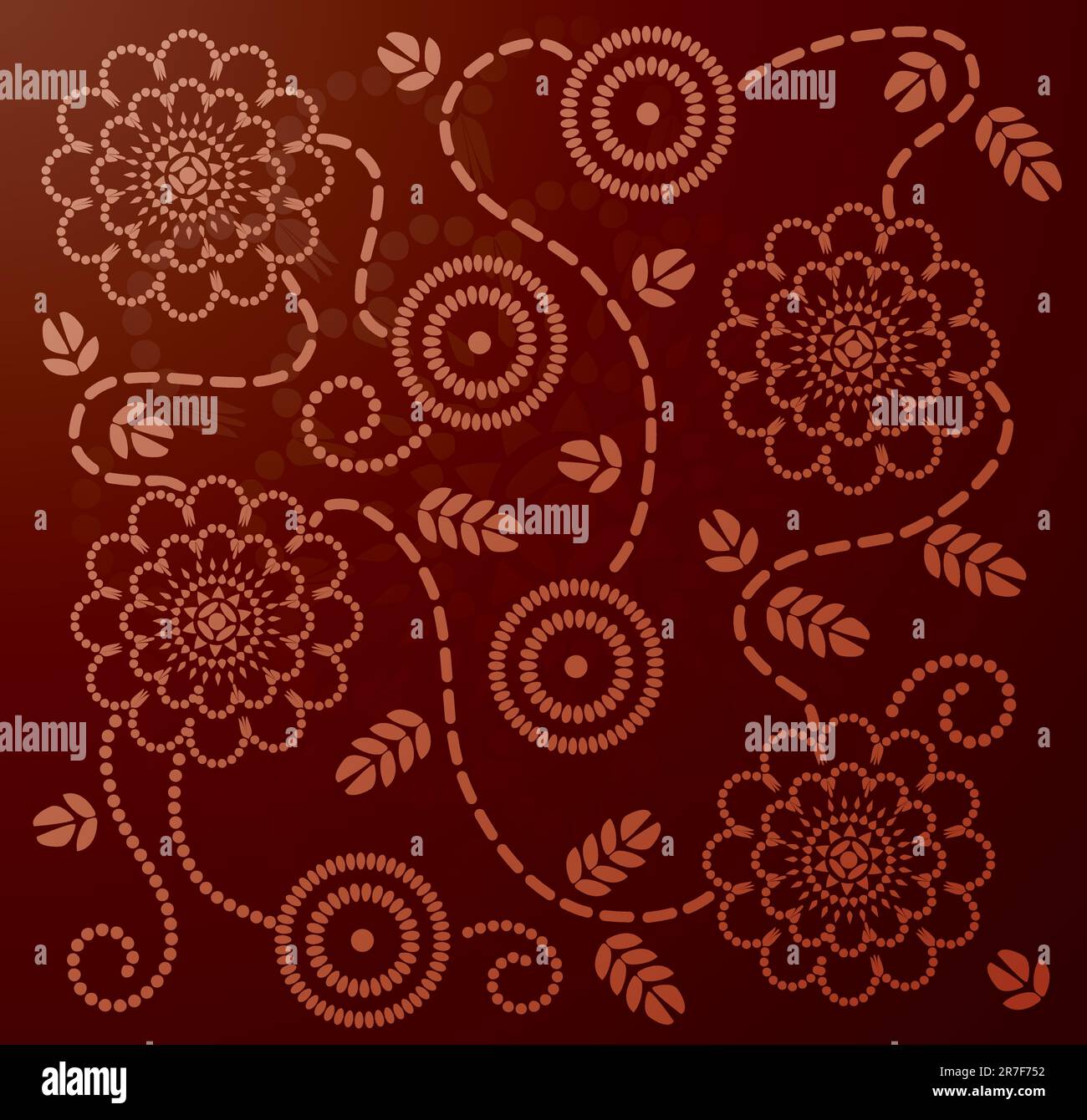 Chinese pattern circle leaves hi-res stock photography and images - Alamy
