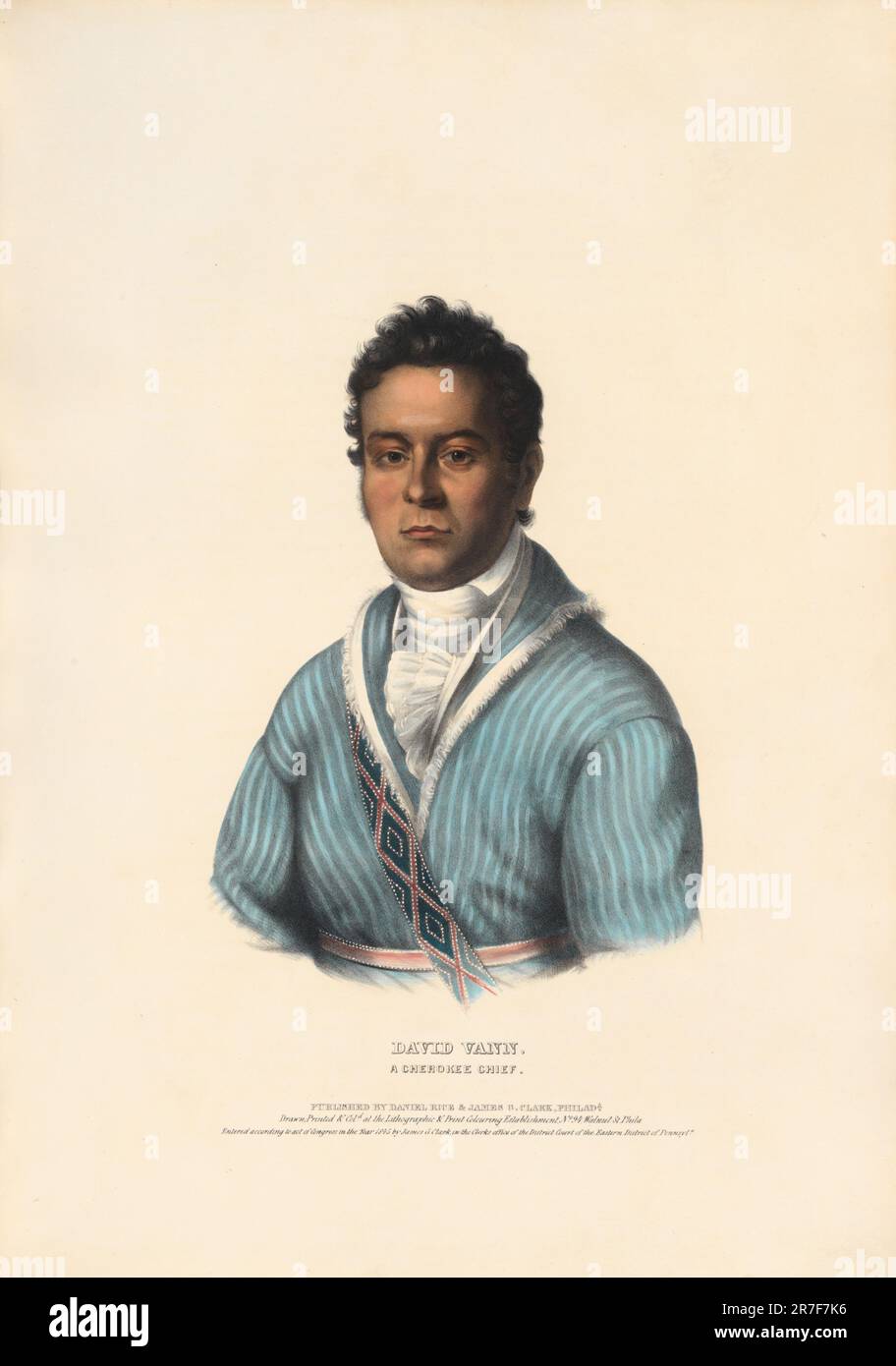 David Vann - A Cherokee Chief 1843 Stock Photo - Alamy
