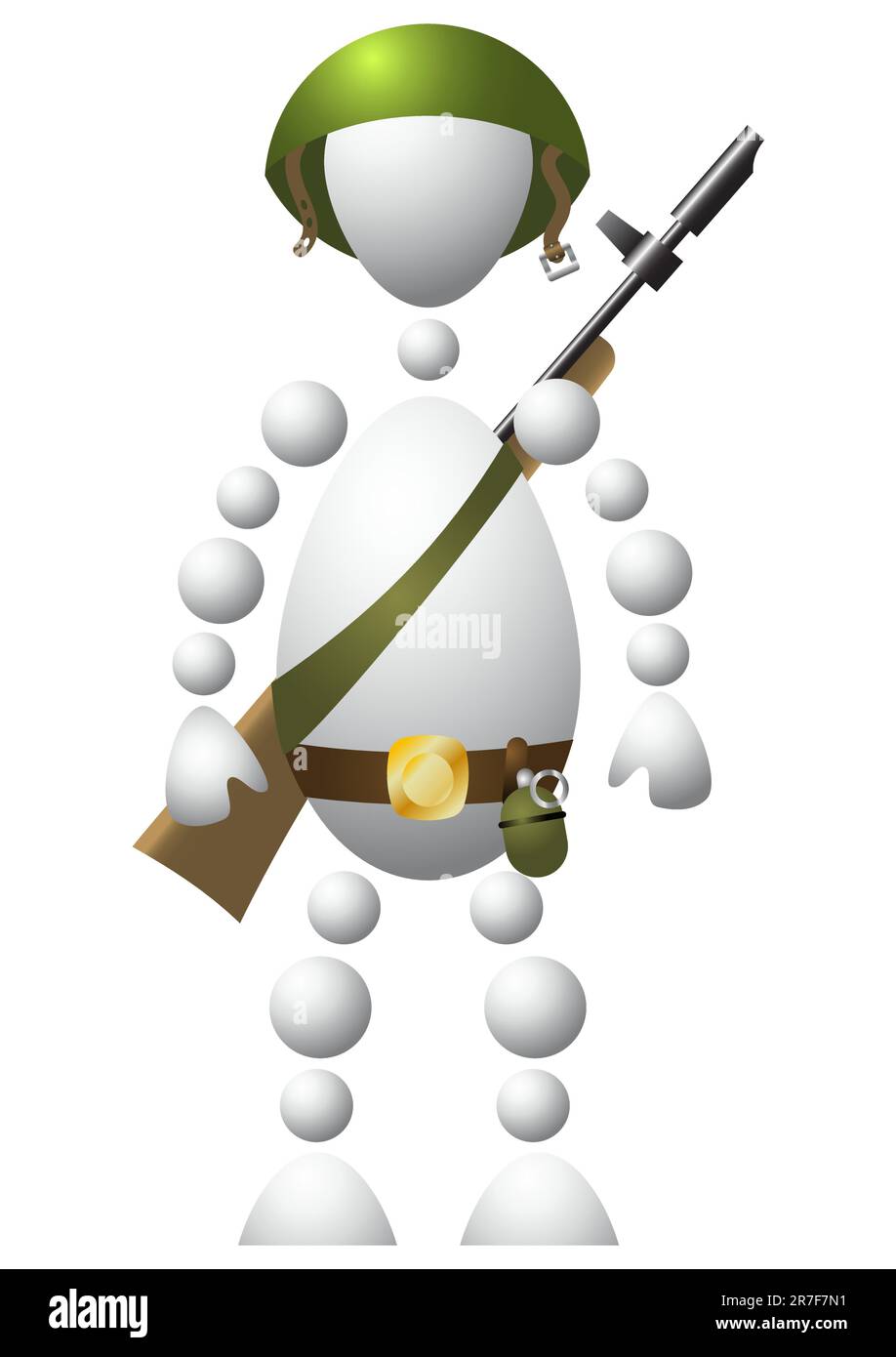 Man as soldier in a helmet with a gun. Abstract 3d-human series from ...