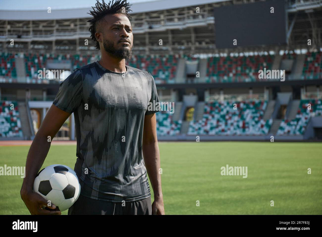 Football lifestyle. Man plays the match, game. Big dream, future ...