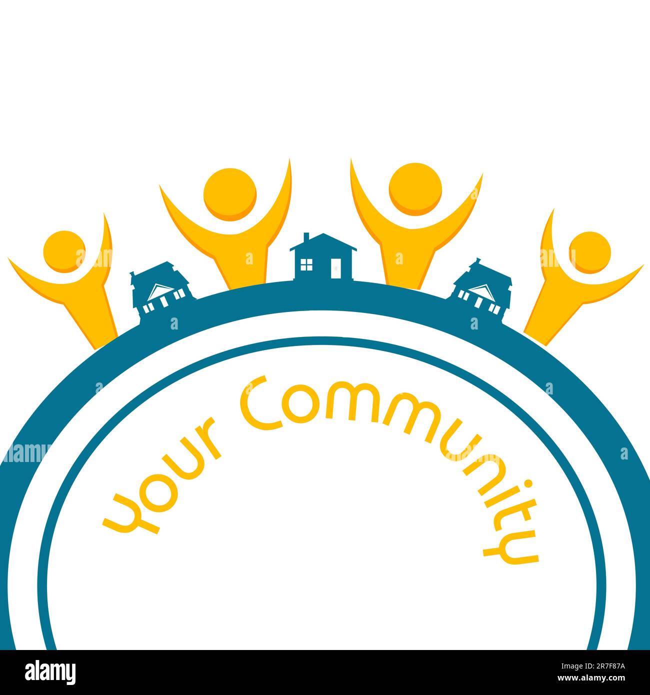 illustration of your community on white background Stock Vector Image ...
