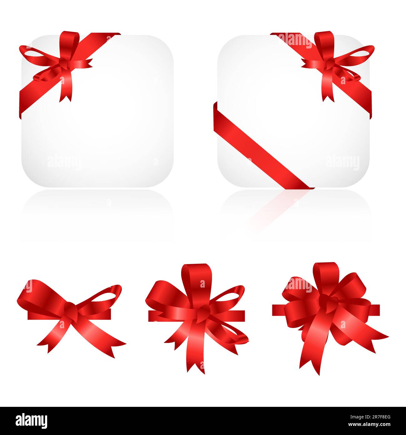 illustration of shapes of ribbons on white background Stock Vector ...