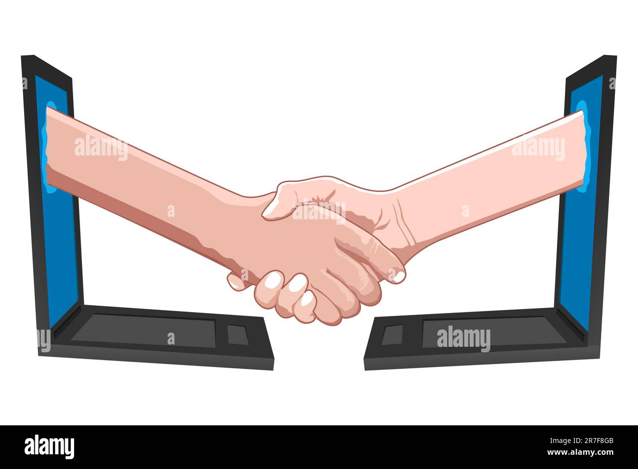 illustration of business deal on white background Stock Vector Image ...