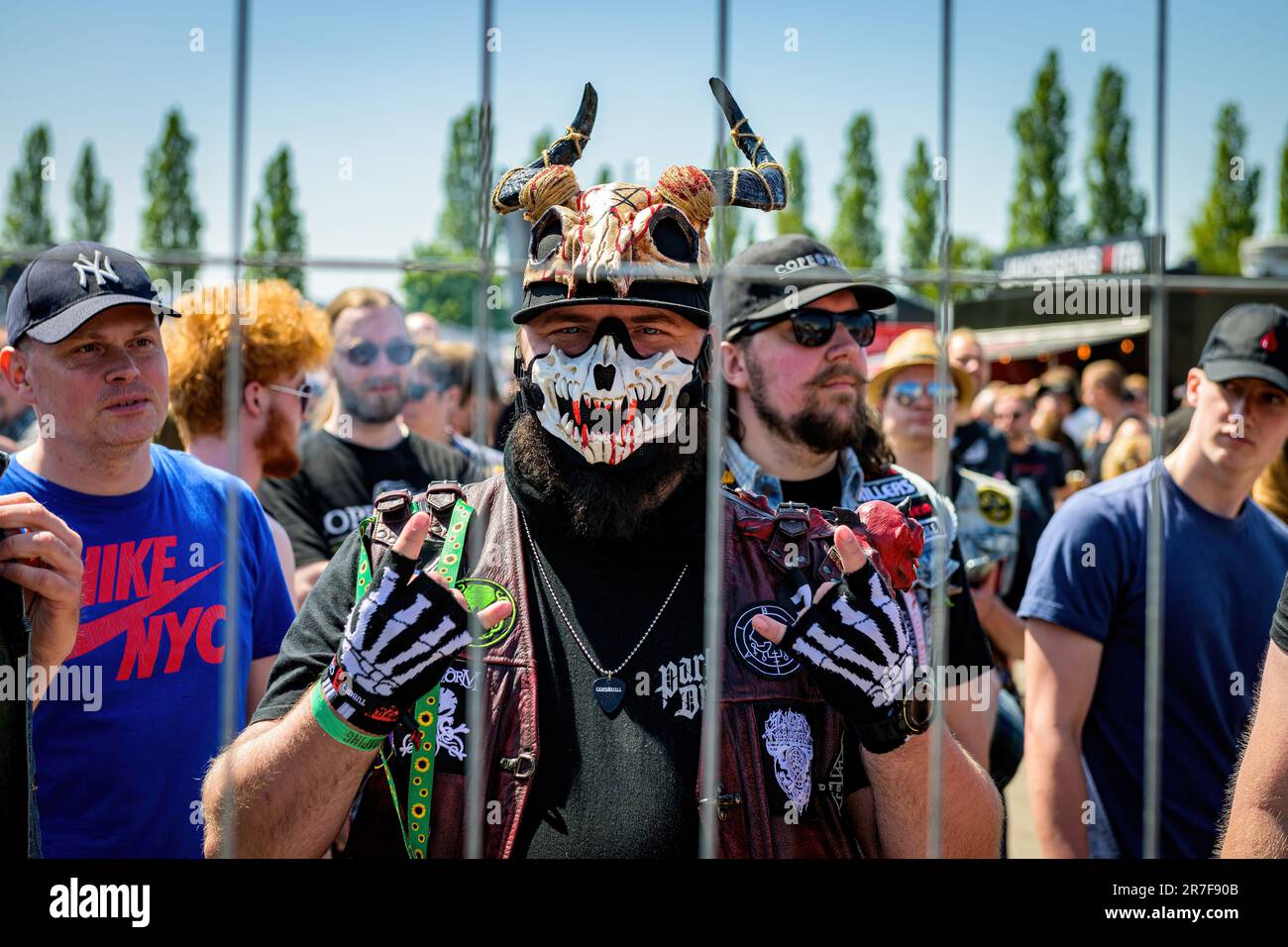 Copenhagen, Denmark. 14th June, 2023. Festival goers line up to enter ...