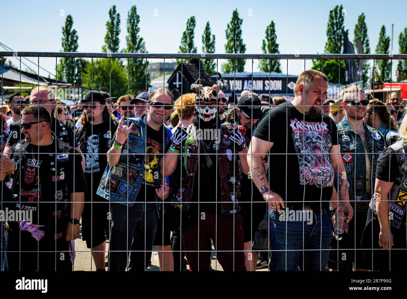 Copenhagen, Denmark. 14th June, 2023. Festival goers line up to enter ...