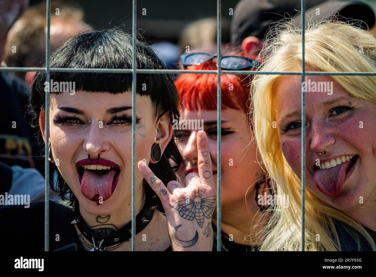 Copenhagen, Denmark. 14th June, 2023. Festival goers line up to enter ...