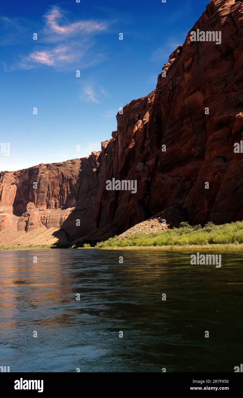 Colorado river and cliffs near Lee's Ferry Arizona Stock Photo - Alamy