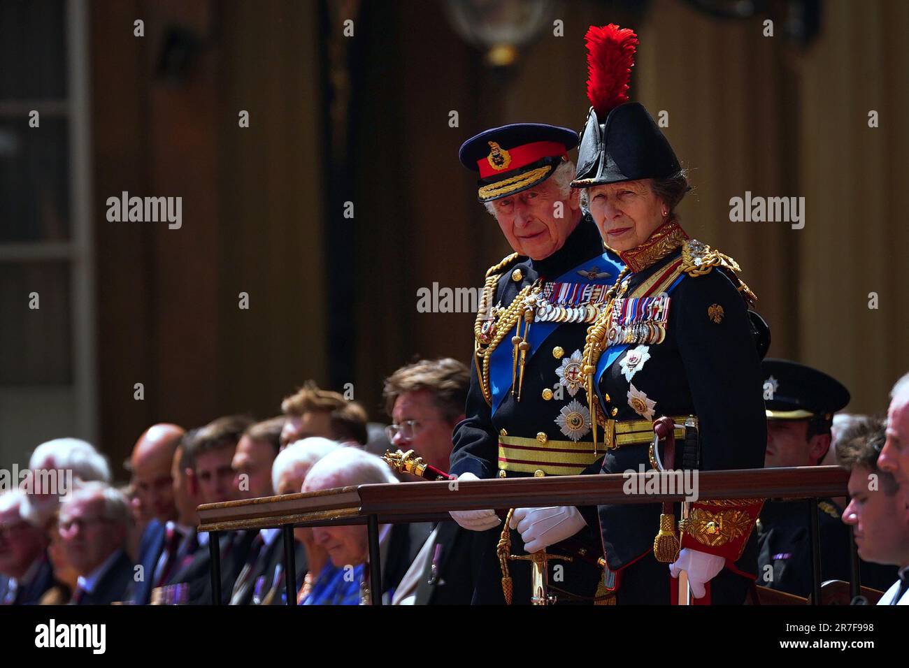 King Charles III, and the Princess Royal during a ceremony at ...
