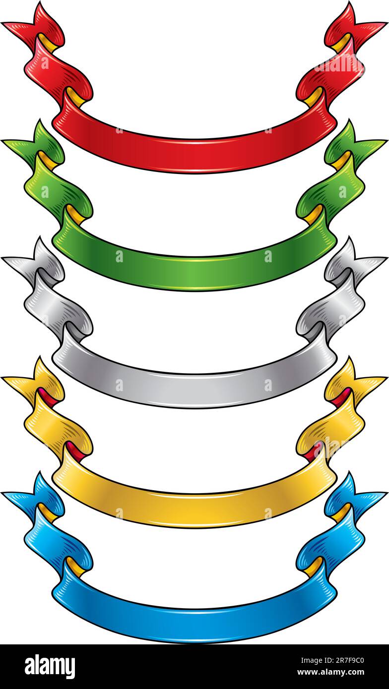 Color ribbons set Stock Vector Image & Art - Alamy