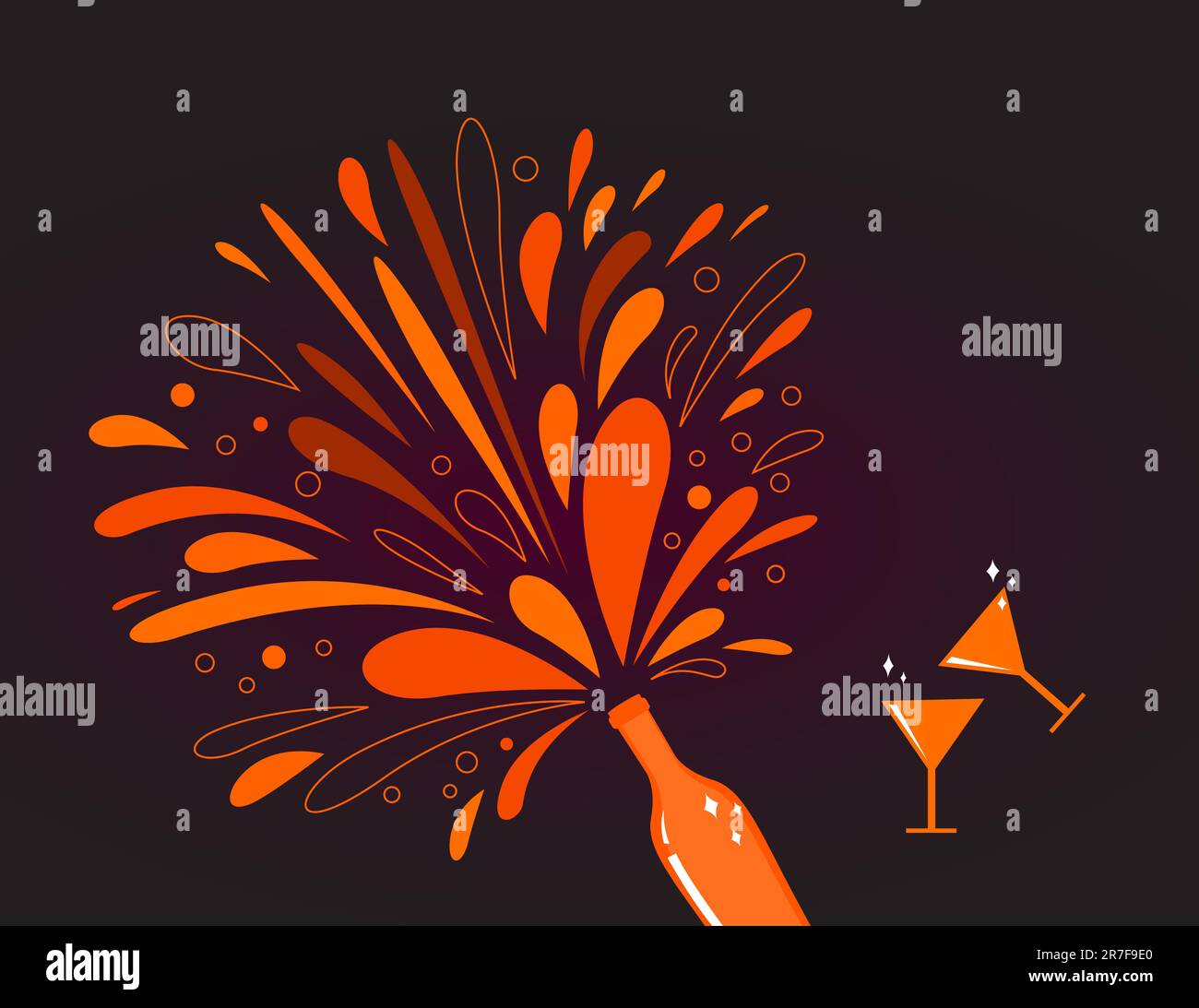 Red wine with splash explosion. Vector Illustration Stock Vector Image ...