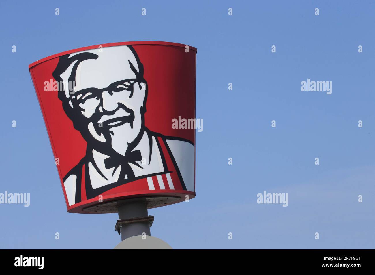 Kentucky fried chicken sign Stock Photo - Alamy