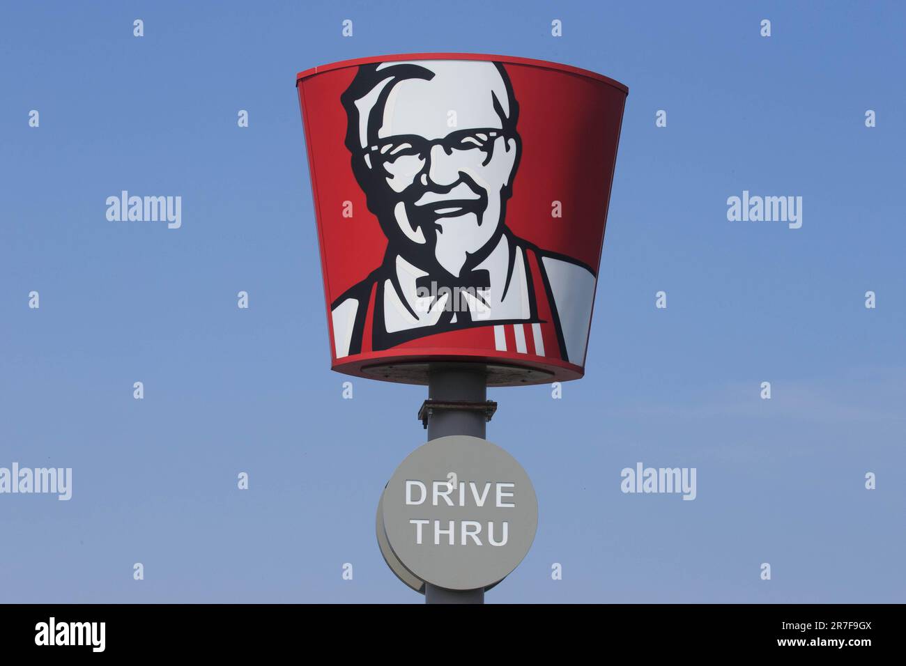 Kentucky fried chicken sign Stock Photo - Alamy