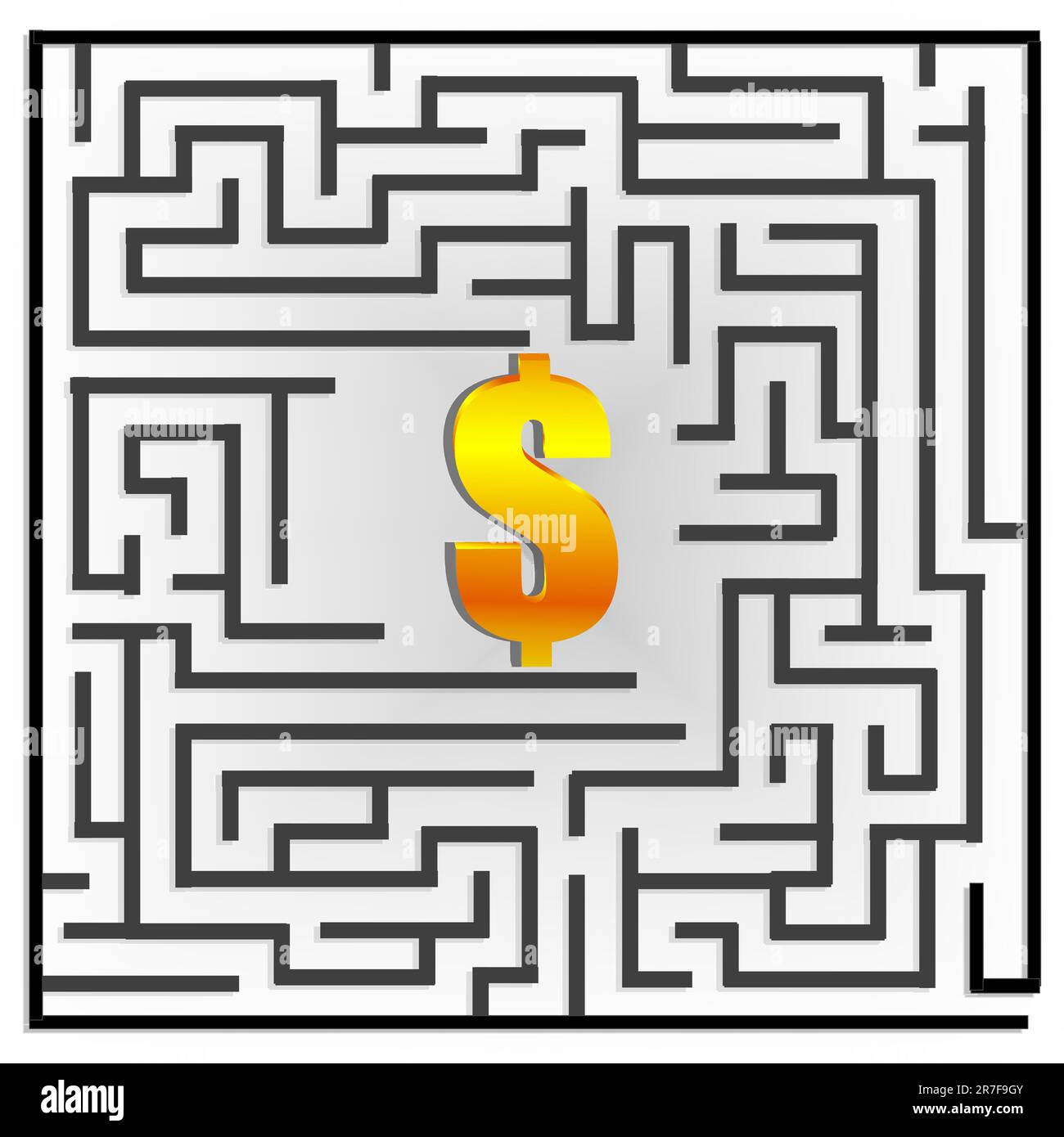 illustration of dollar maze Stock Vector Image & Art - Alamy