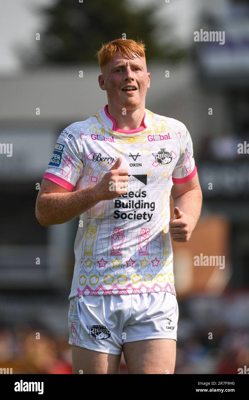Wakefield, England - 11th June 2023 - Luis Roberts (24) of Leeds Rhinos ...