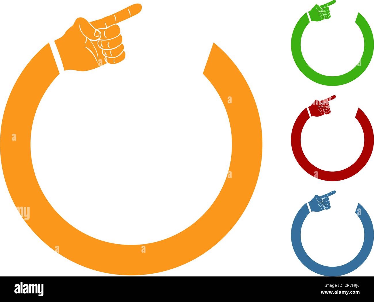 An image of a circular pointing arm Stock Vector Image & Art - Alamy