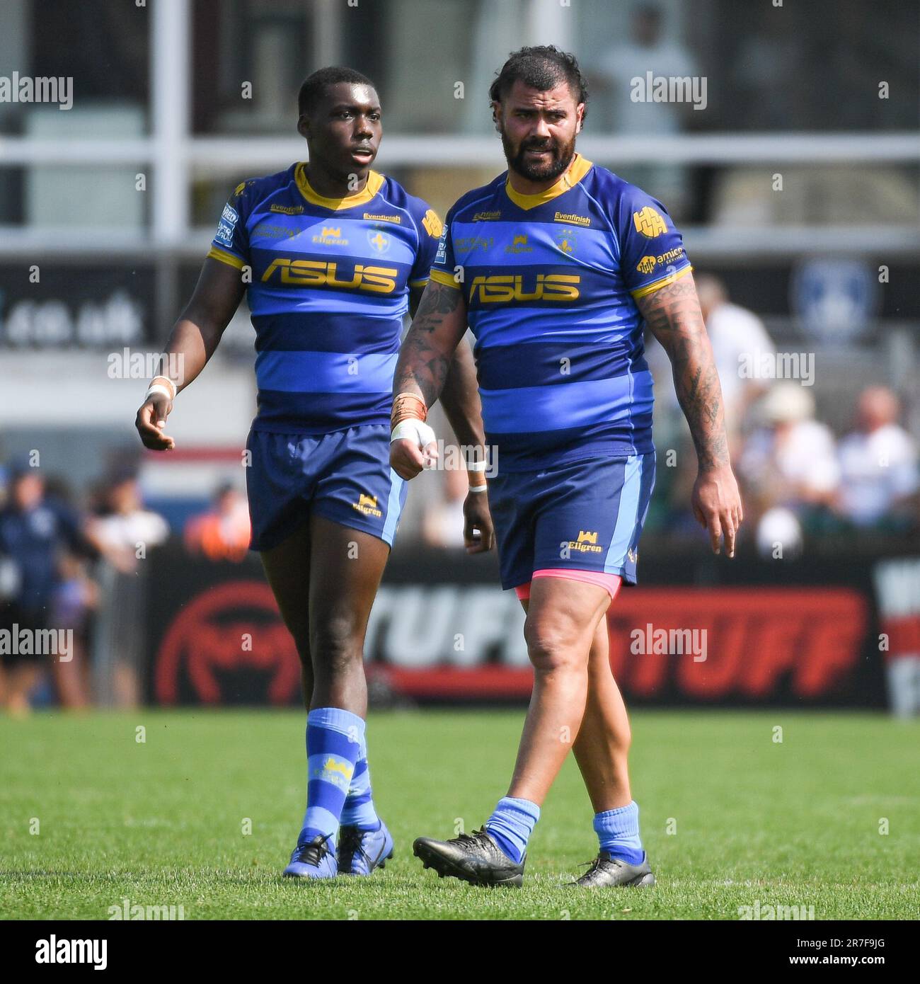 Wakefield, England - 11th June 2023 - Wakefield Trinity's Sam Eseh and ...