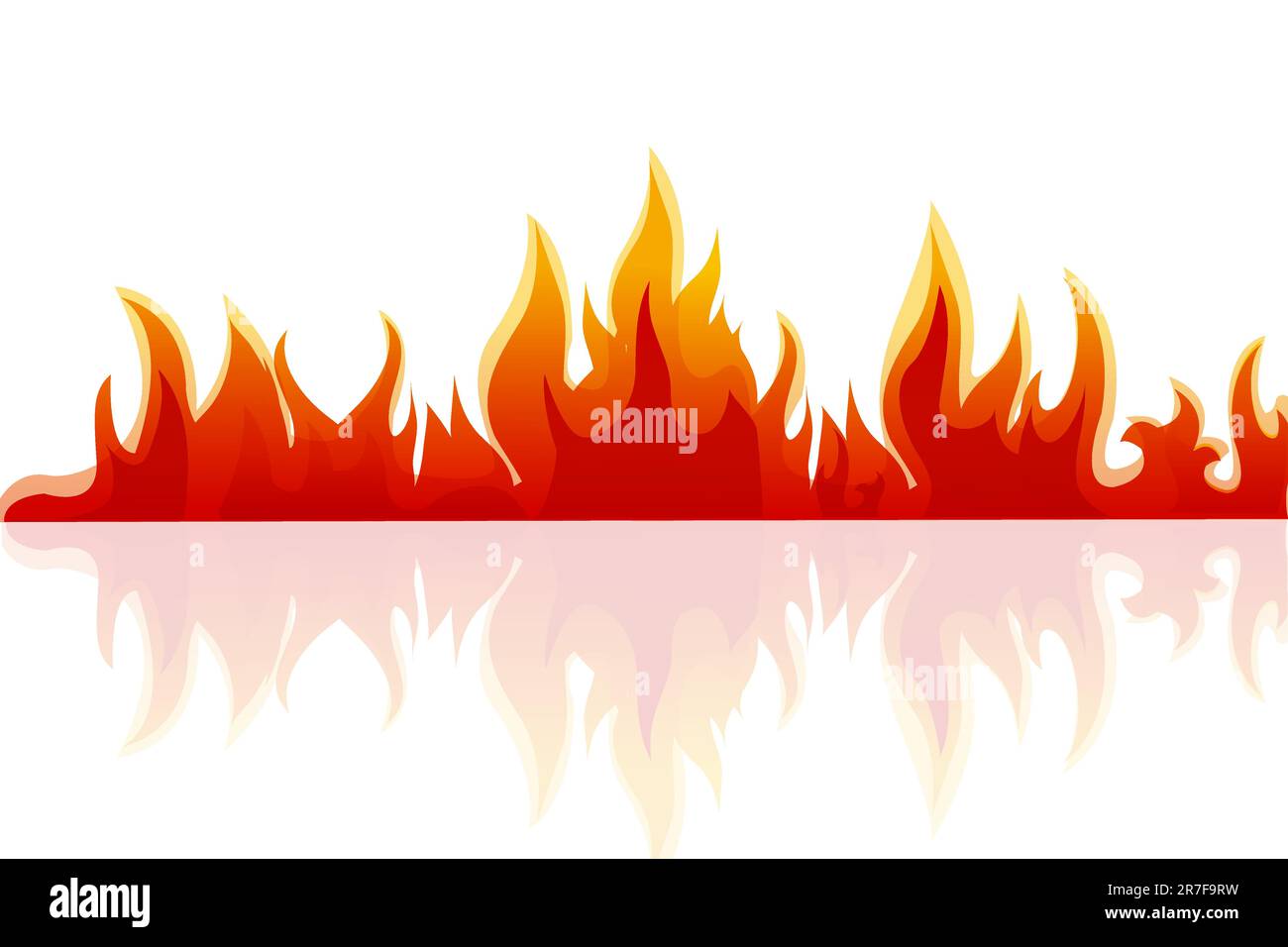 illustration of fire on white background Stock Vector Image & Art - Alamy