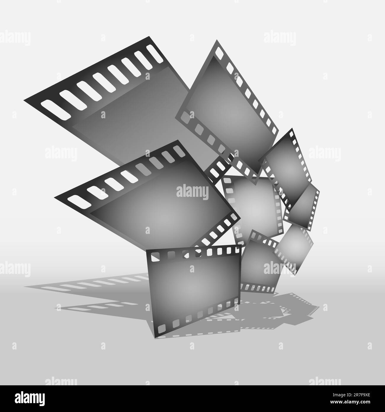 Collection of photographic shots on a light background Stock Vector ...