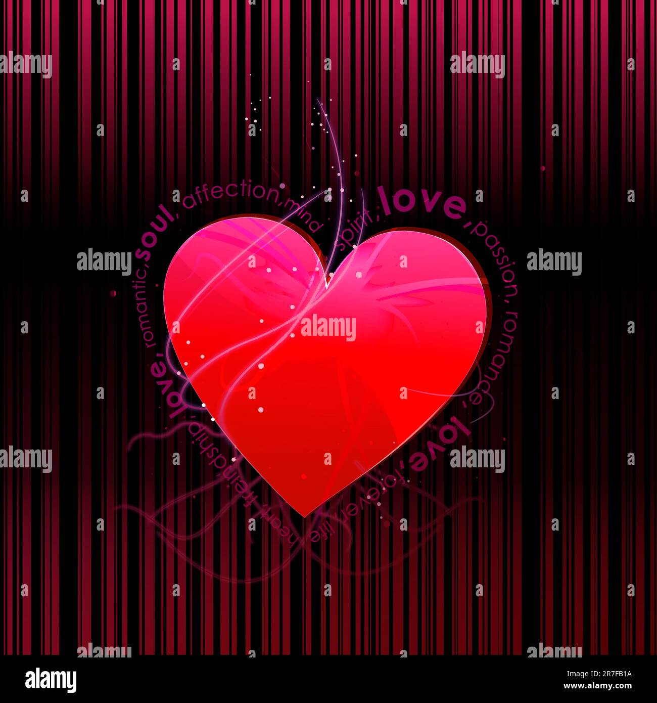 illustration of abstract valentine card Stock Vector Image & Art - Alamy