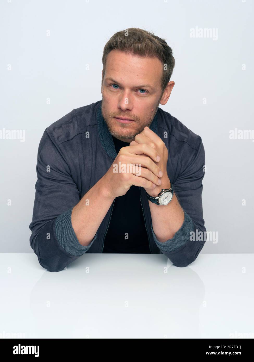 Sam Heughan poses for a portrait to promote the series "Outlander" on ...