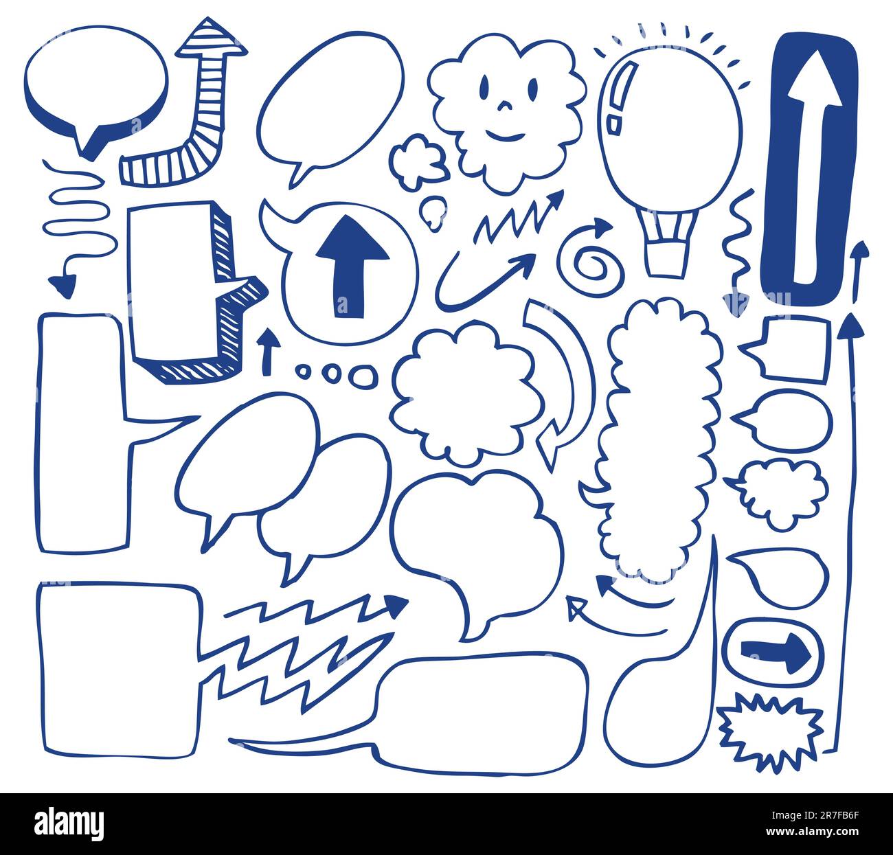 hand draw arrows speech set Stock Vector Image & Art - Alamy