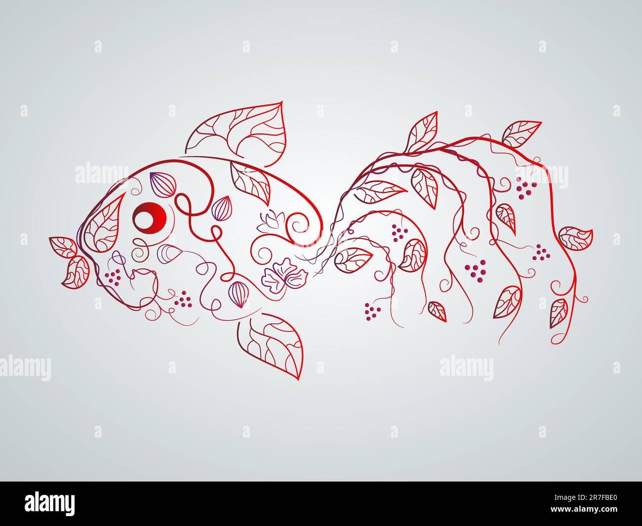 Vector picture with bizarre fish Stock Vector Image & Art - Alamy