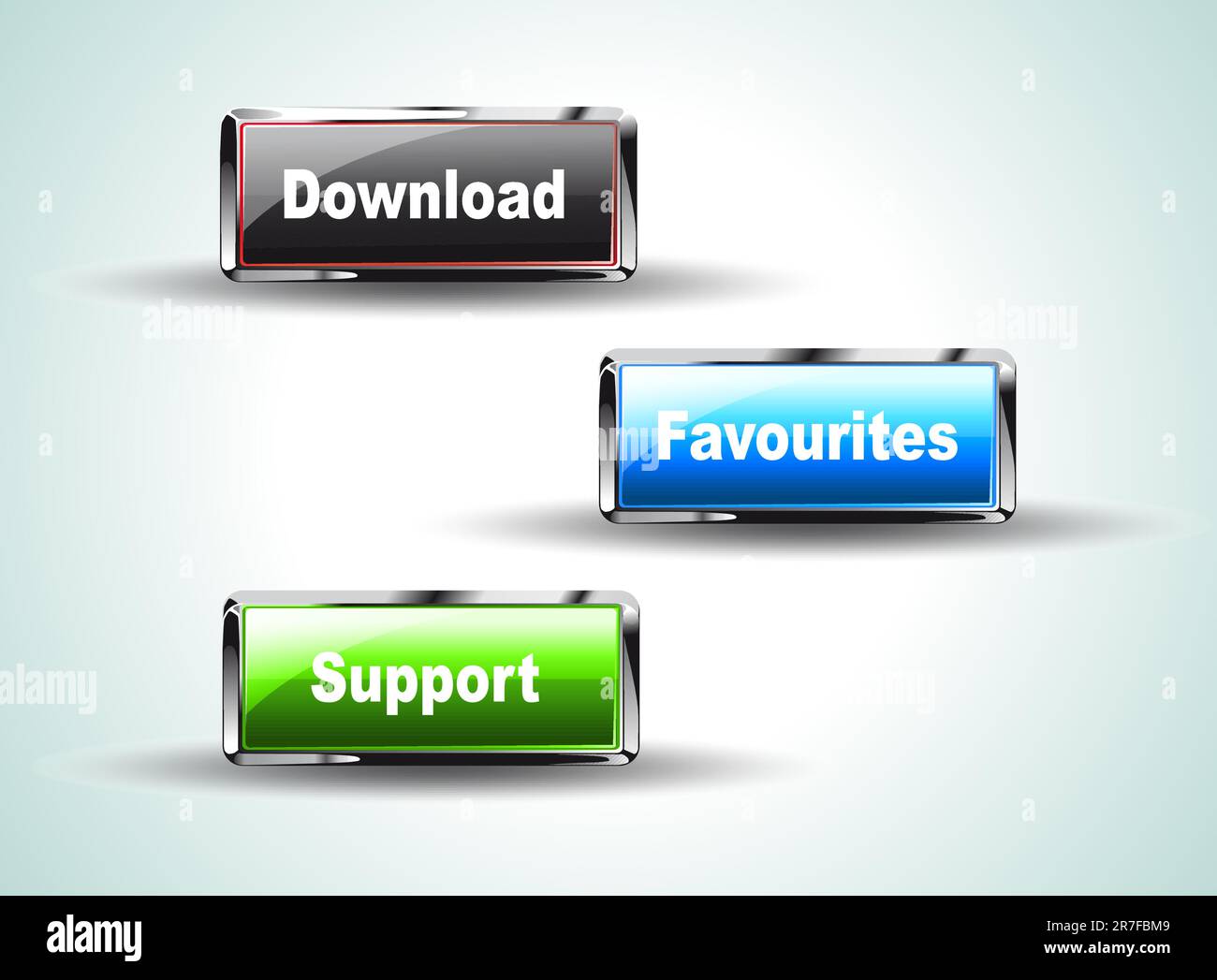 Stylish Glossy Download Buttons for Web Templates Stock Vector Image ...
