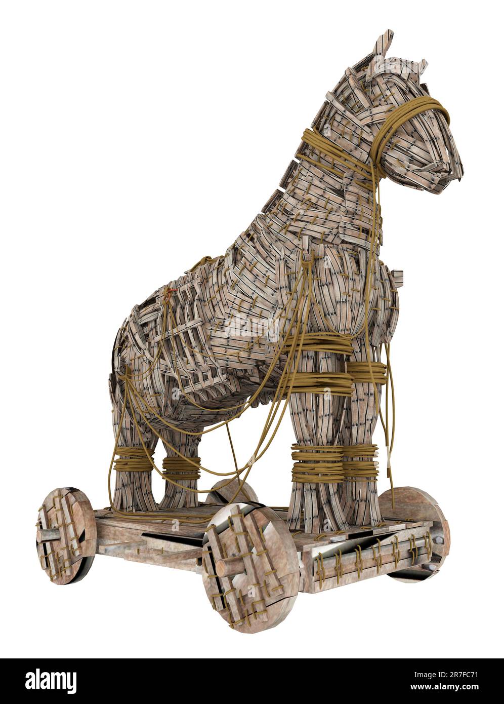 Trojan Horse isolated on white background Stock Photo - Alamy