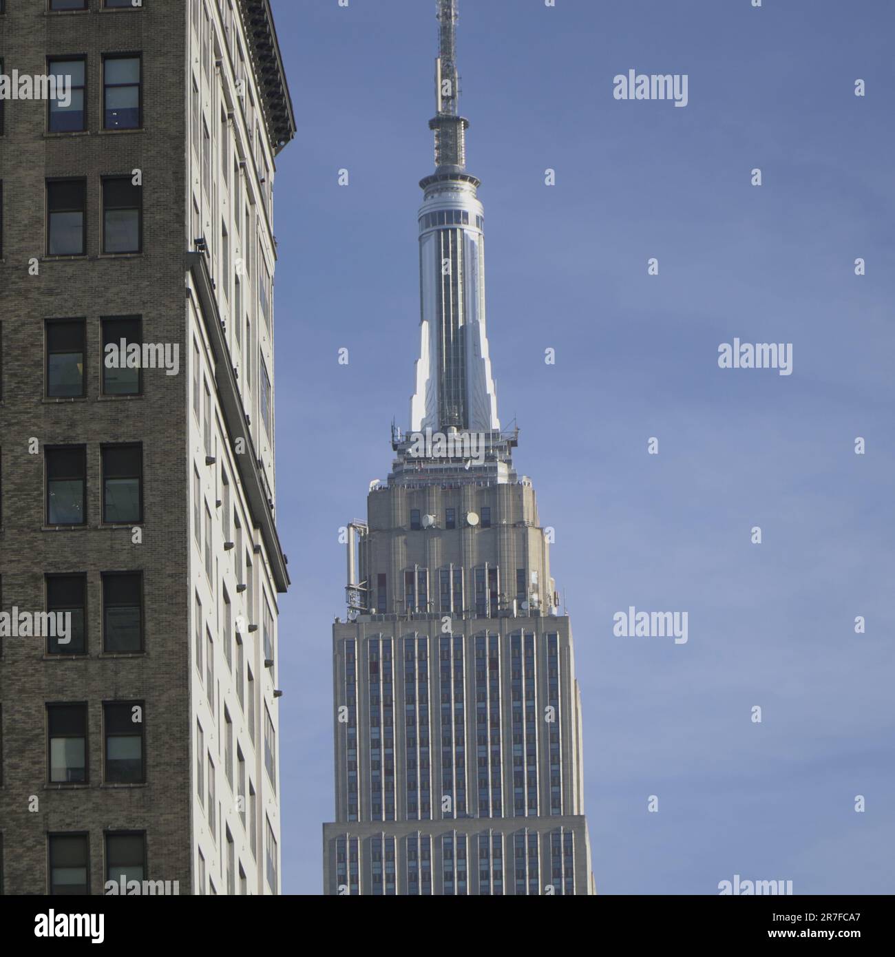 An iconic view of the iconic Empire State Building towering in the ...