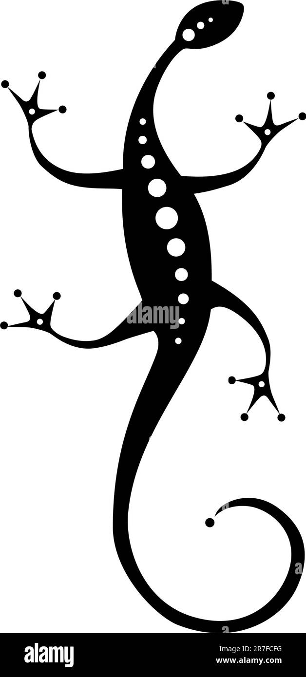 Clipart Lizard Black And White