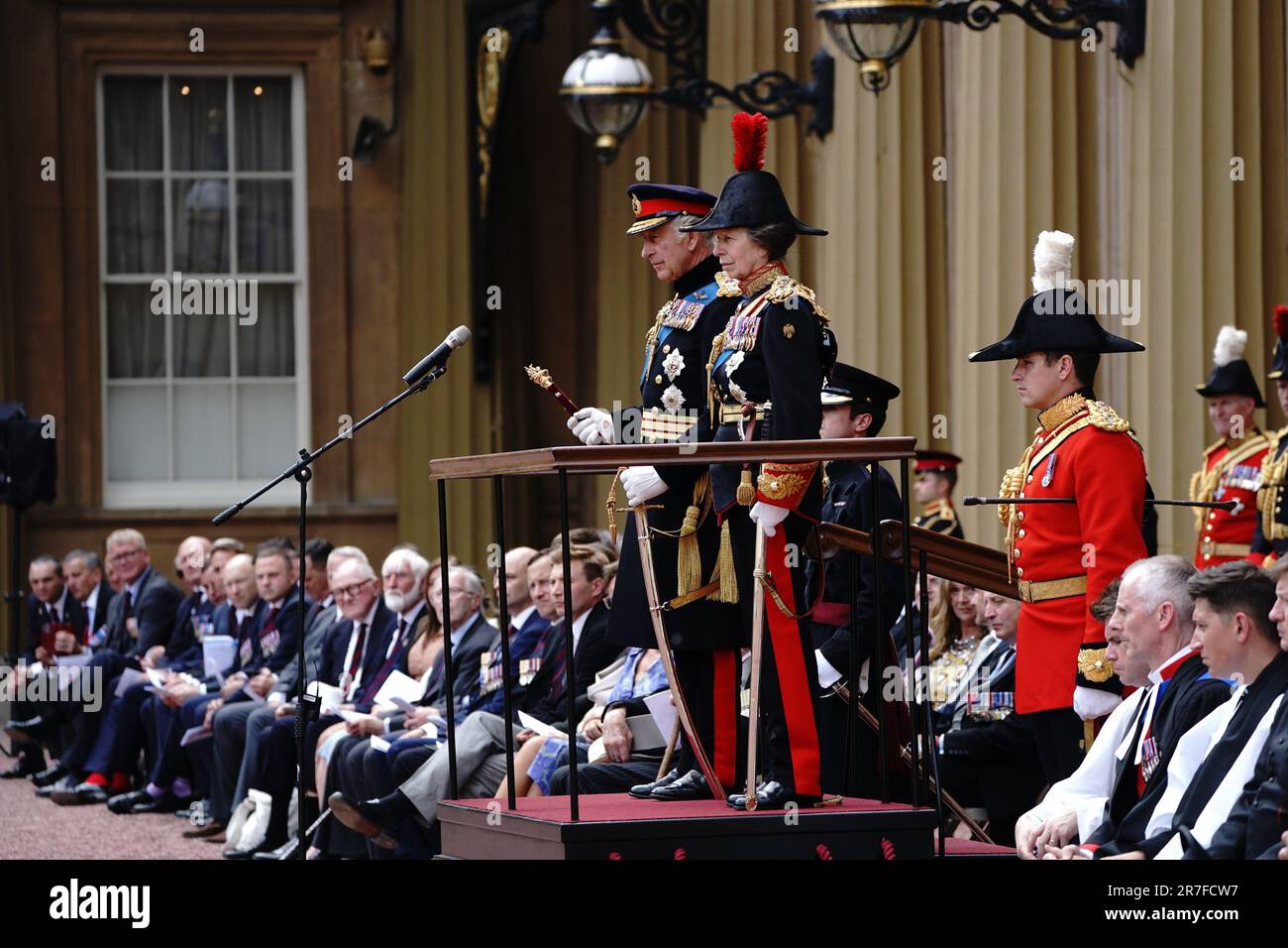 King Charles III, and the Princess Royal during a ceremony at ...