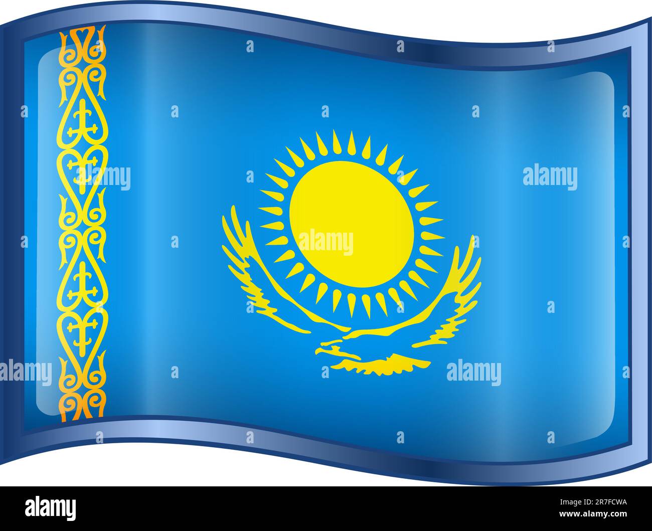 Kazak flag Stock Vector Images - Alamy