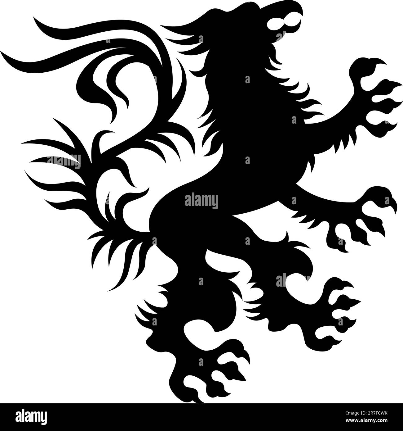 Griffin emblem silhouette Black and White Stock Photos & Images - Alamy