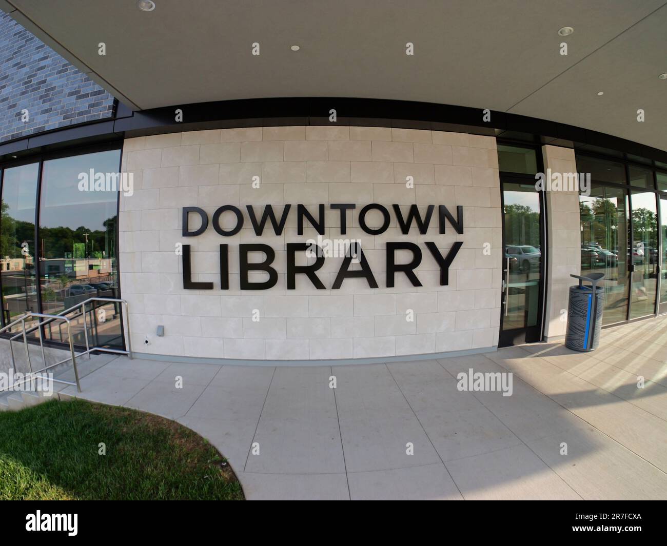 Olathe, Kansas - June 13, 2023: Fisheye view of the New Downtown Olathe ...