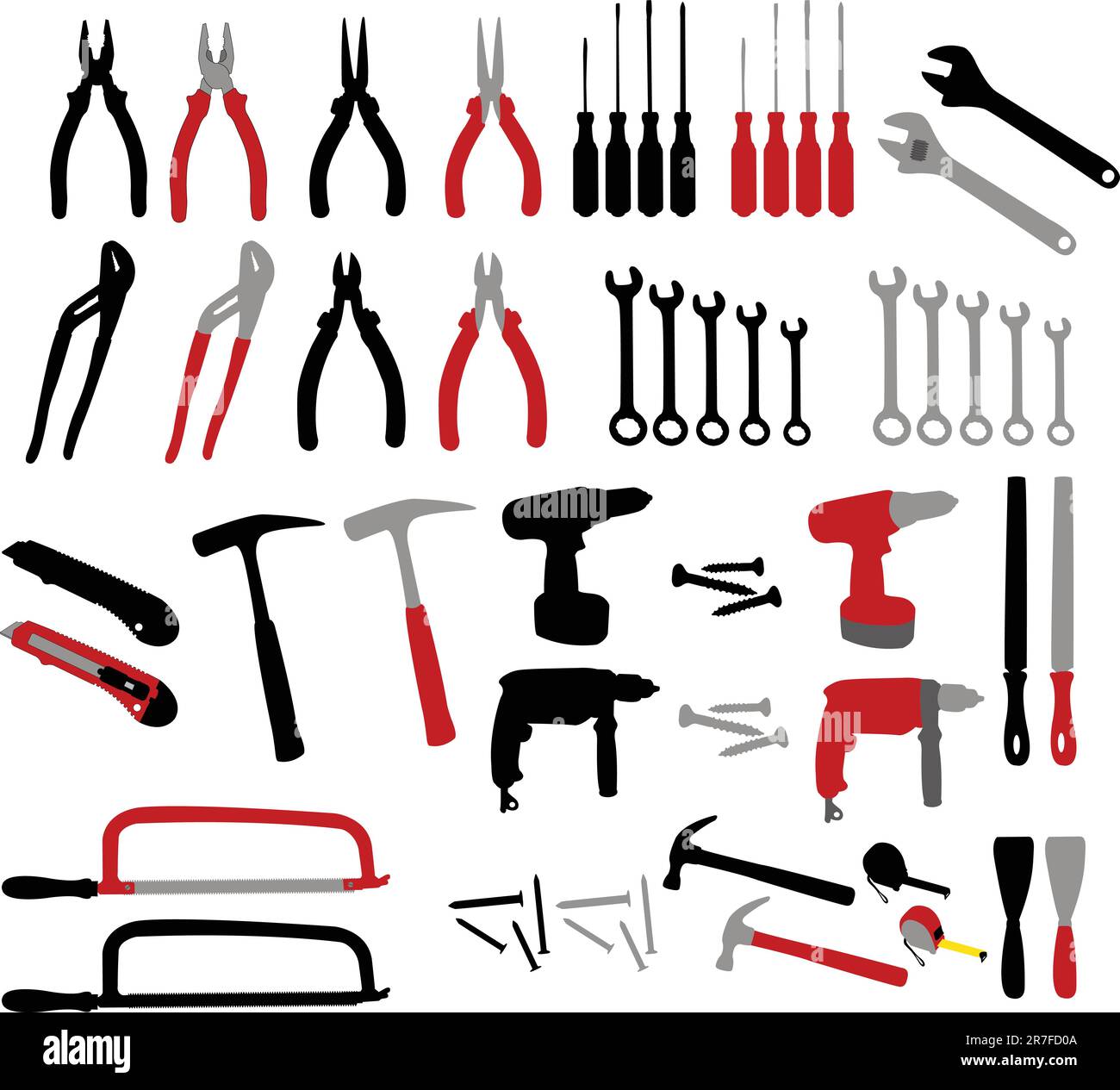 tools collection - vector Stock Vector Image & Art - Alamy