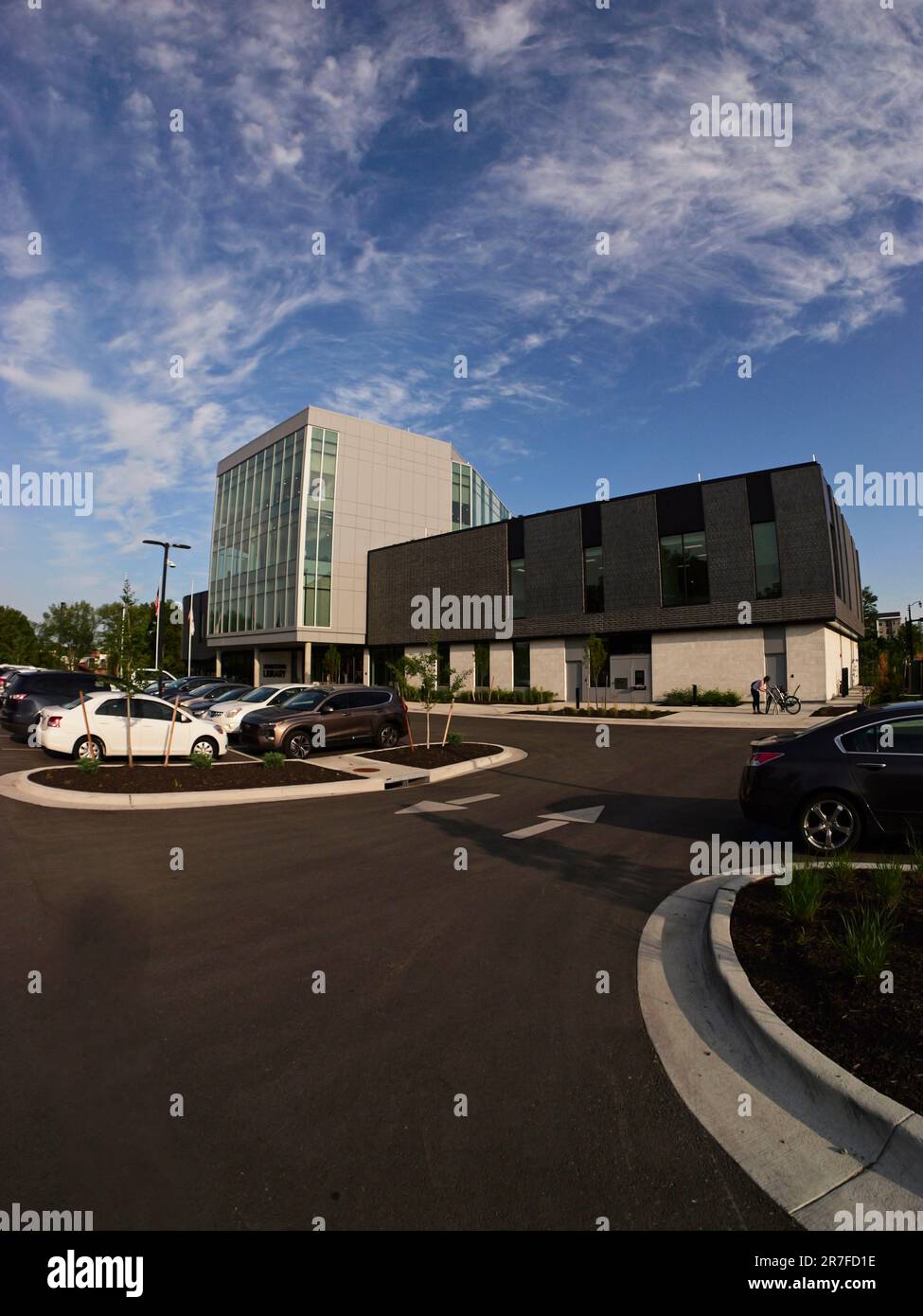 Olathe, Kansas - June 13, 2023: Fisheye view of the New Downtown Olathe ...
