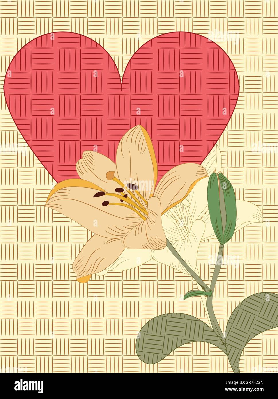 Mask heart vector illustration Stock Vector Images - Alamy