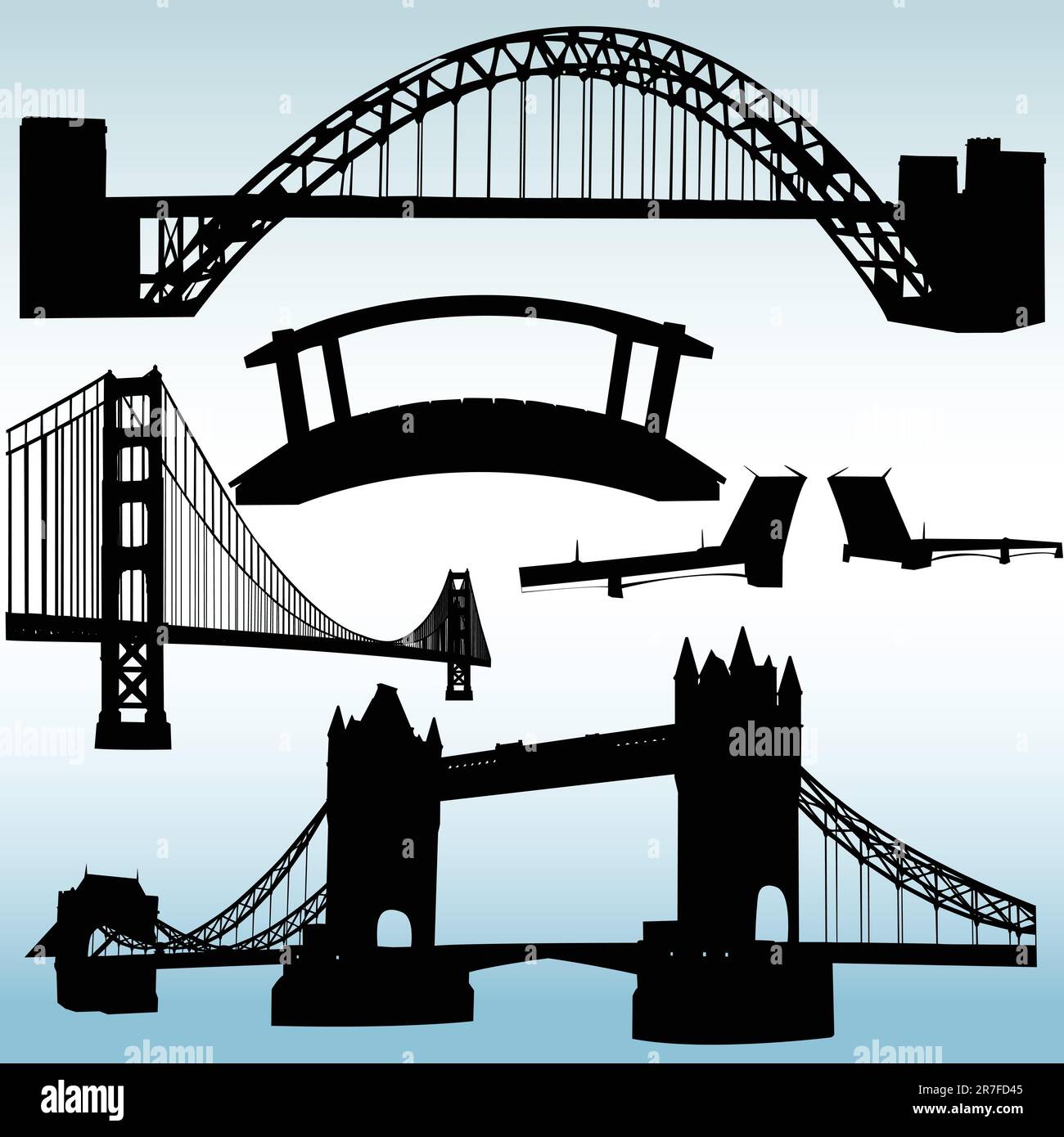 bridges collection - vector Stock Vector Image & Art - Alamy