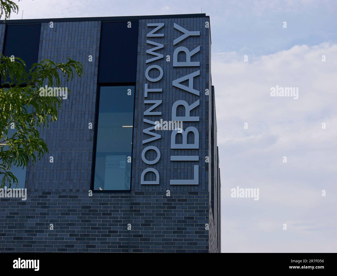 Olathe, Kansas - June 13, 2023: Fisheye view of the New Downtown Olathe ...