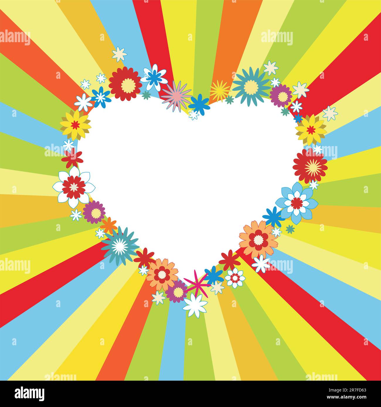 Floral heart border Stock Vector Images - Alamy