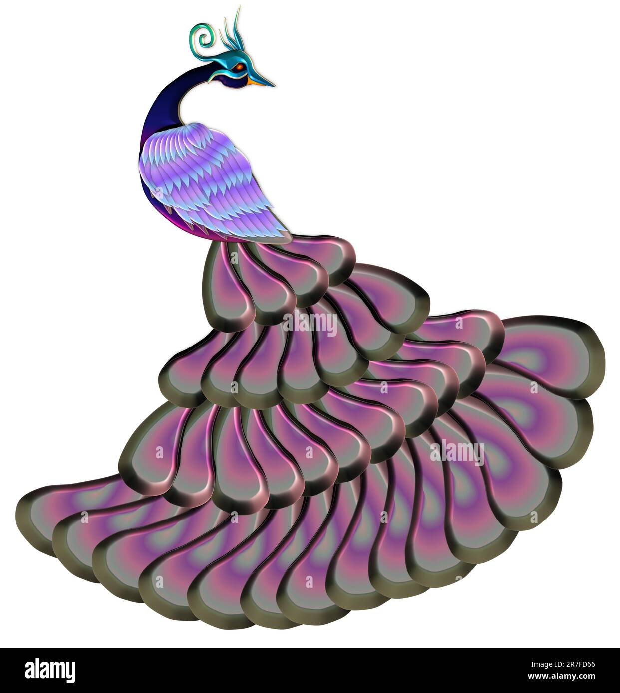 Purple Peacock Clip Art
