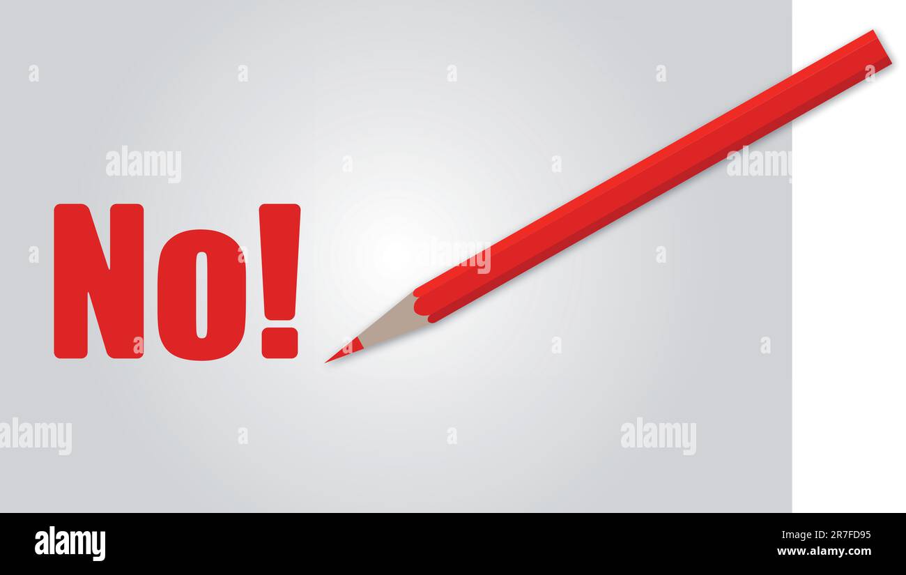No write with red pen Stock Vector Image & Art - Alamy