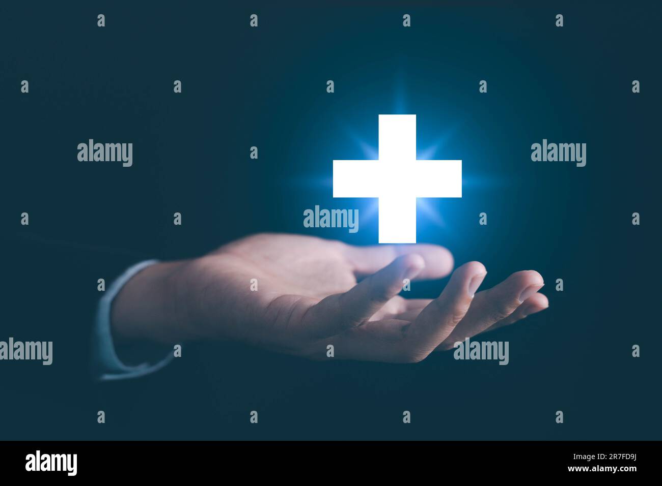 Businessman offer positive thing. Such as profit, Benefits, Development ...