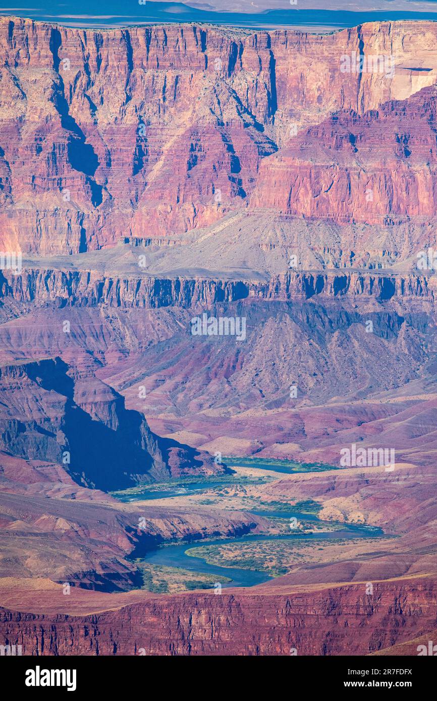 A scenic aerial view of a canyon, featuring an expansive landscape of ...