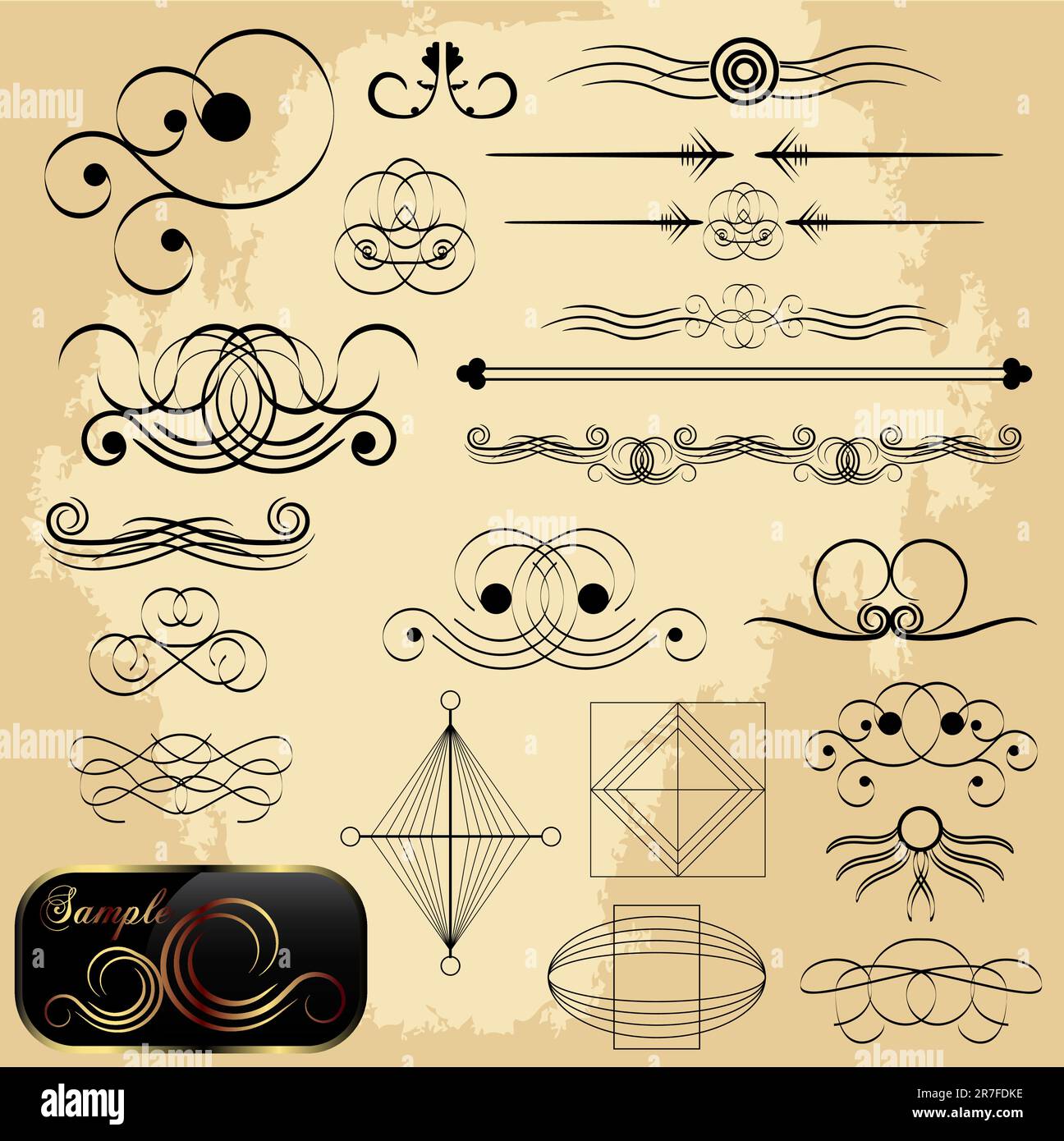 Calligraphic design elements, vector collection Stock Vector Image ... Calligraphic design elements, vector collection Stock Vector Image ...
